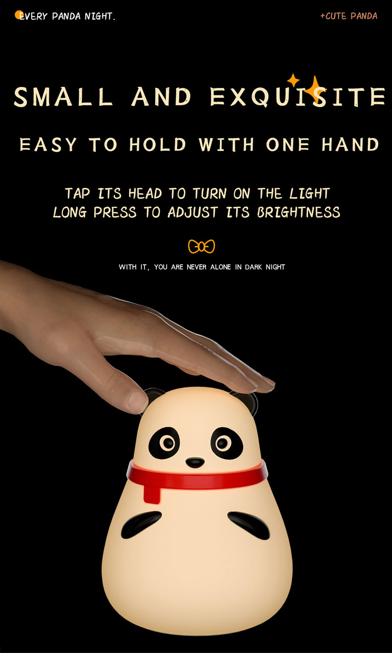 Panda Night Light | Silicone Panda Night Lamp for Kids