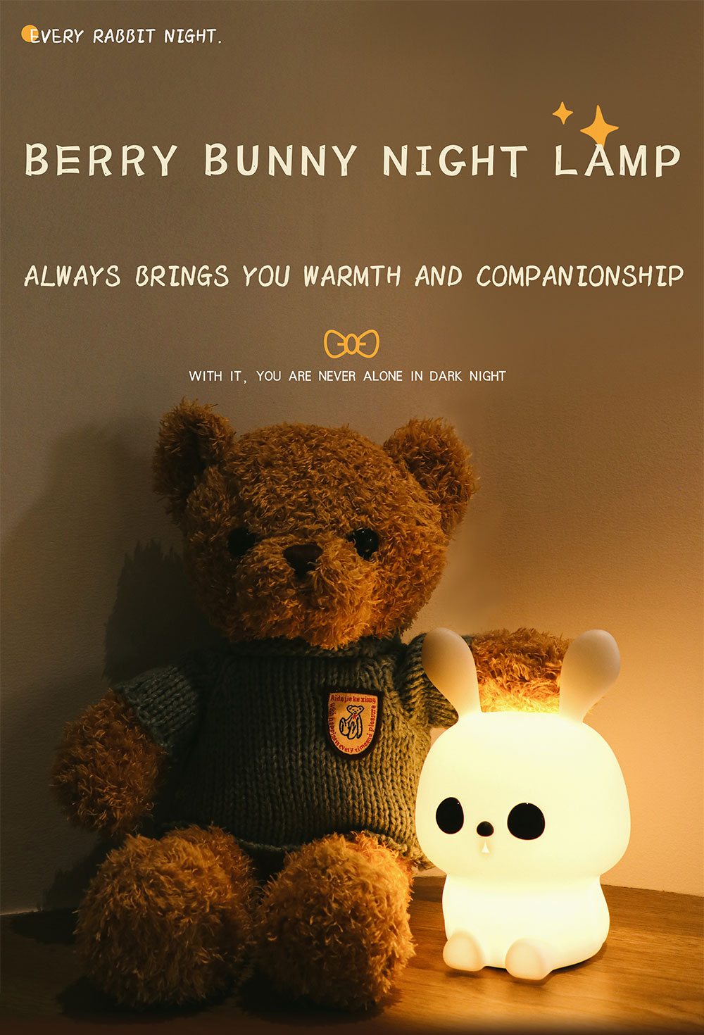 Wholesale Lovely Rabbit Night Light, Rabbit Silicone Lamp